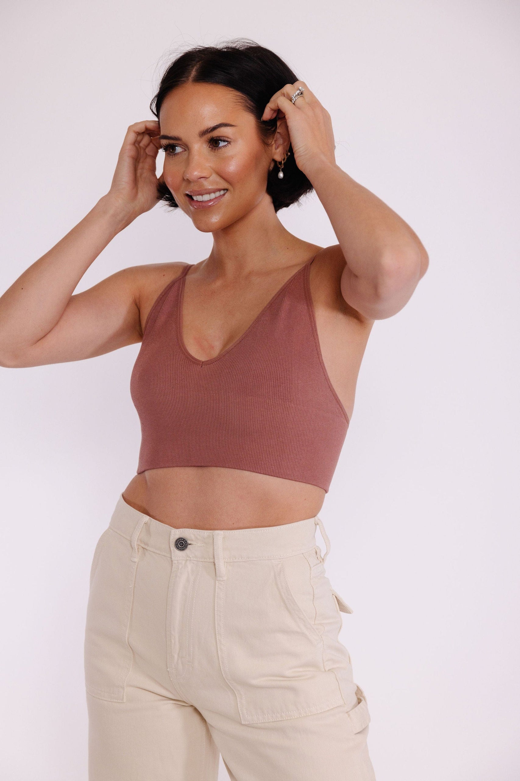 Emi Crop Brami in Cocoa – Soel Boutique